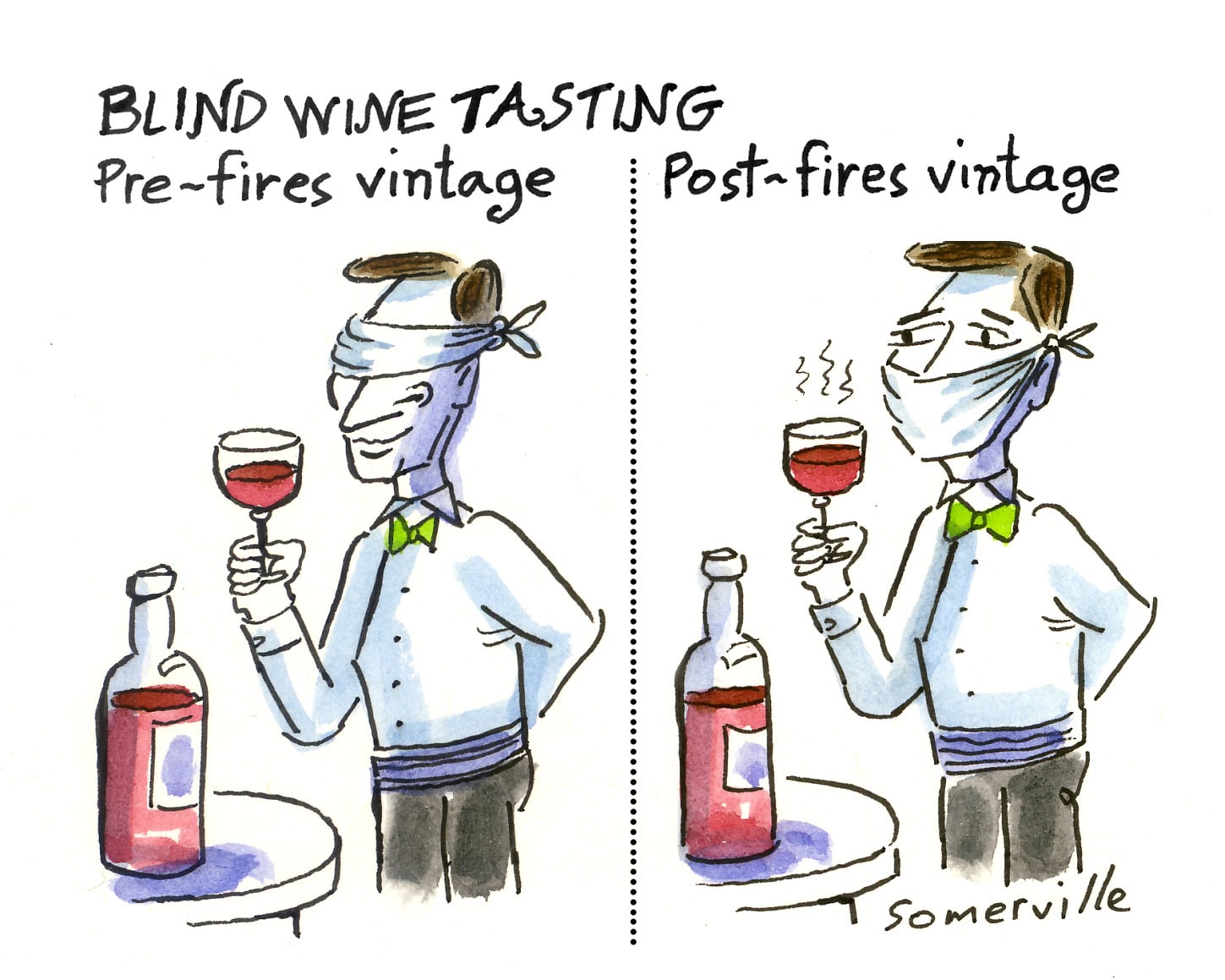 Smoke tainted grapes may well be used to make smoky wines