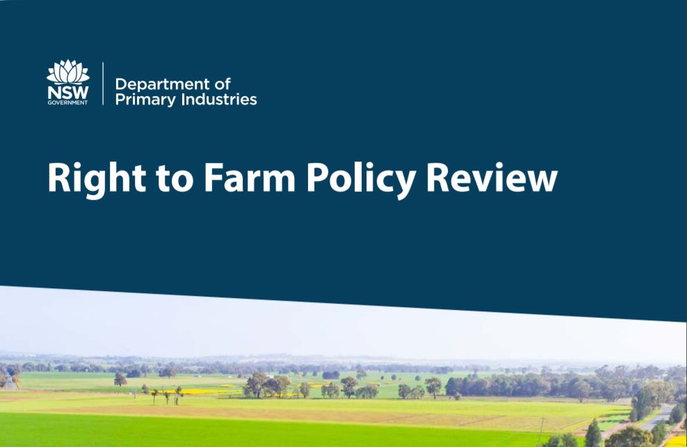 Right to farm and NSW agricultural land use planning